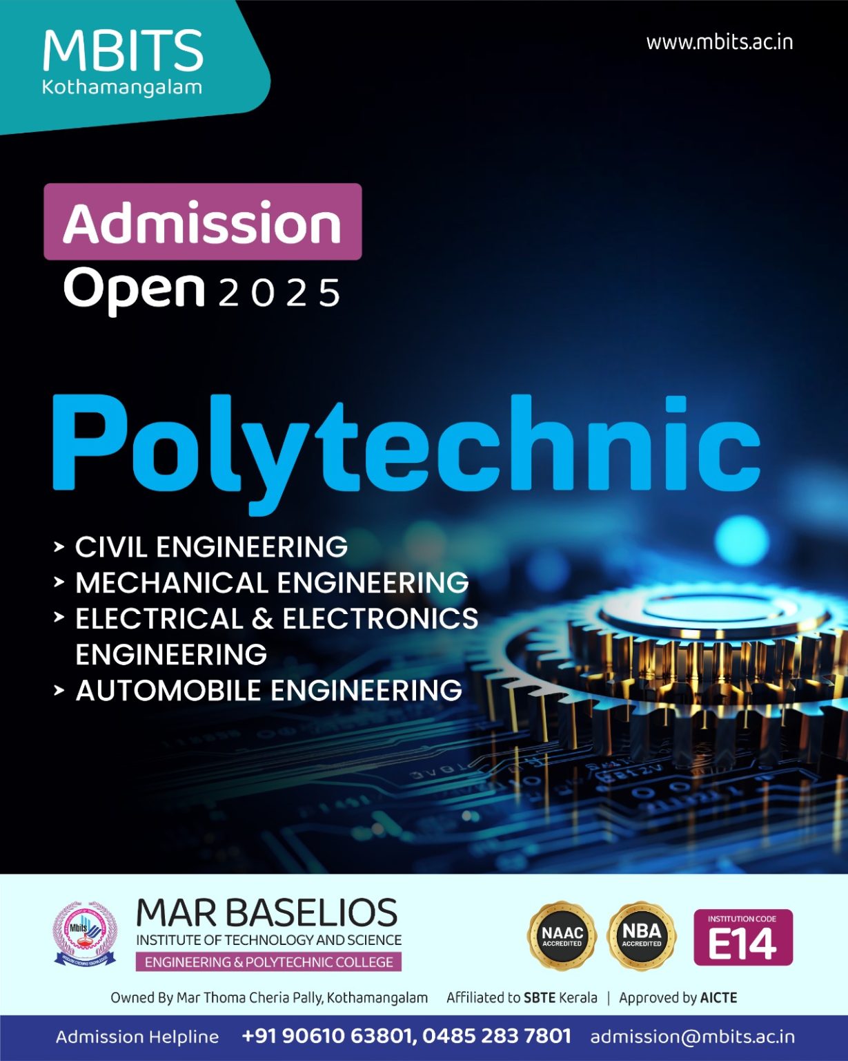 POLYTECHNIC ADMISSION OPEN 2025 - MBITS