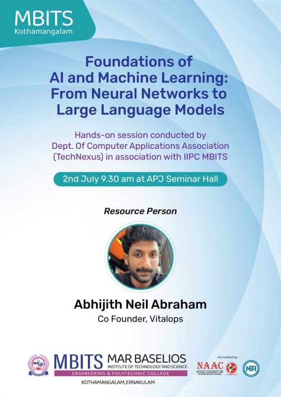 Foundations of AI and Machine Learning: From Neural Networks to Large Language Models - MBITS